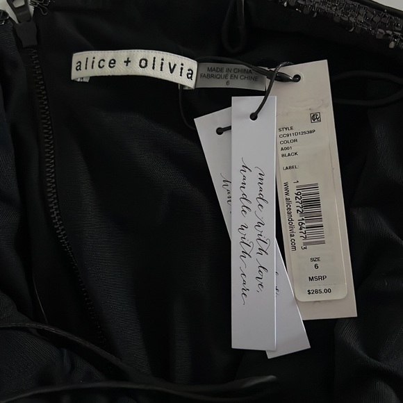 Alice + Olivia | Dresses | Black Alice And Olivia Nelle Embellished ...